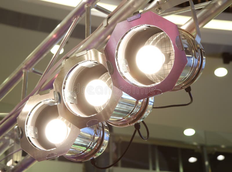 Stage Lights on Truss stock image. Image of equipment - 13699077
