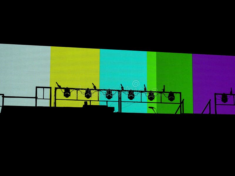Stage Lights with TV Test Pattern Stock Photo - Image of georgia ...