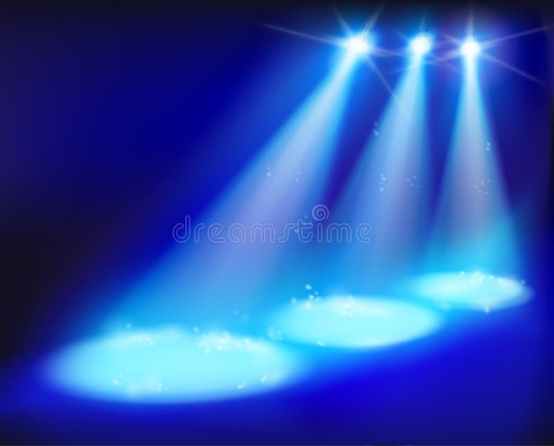 Stage Lights. Vector Illustration. Stock Vector - Illustration of blue ...