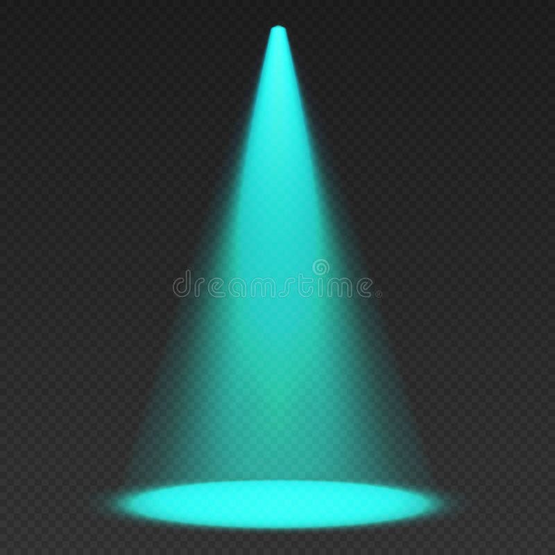 Stage Limelight. Blue Cone Light from Top with Darkened Edges Stock ...