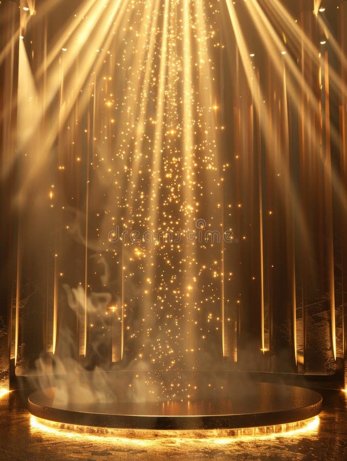 A Stage Lit Up with Bright Lights and Smoke Effects, Ideal for Concert ...