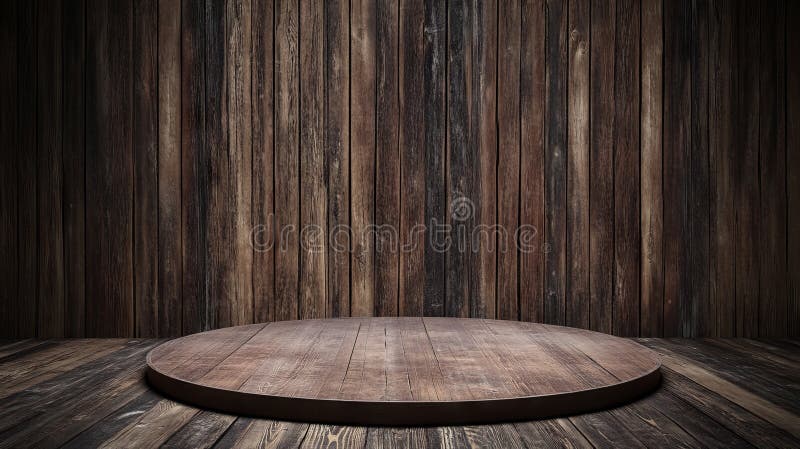 The Stage, Made of Wood, is Lit Dramatically for Theatrical ...