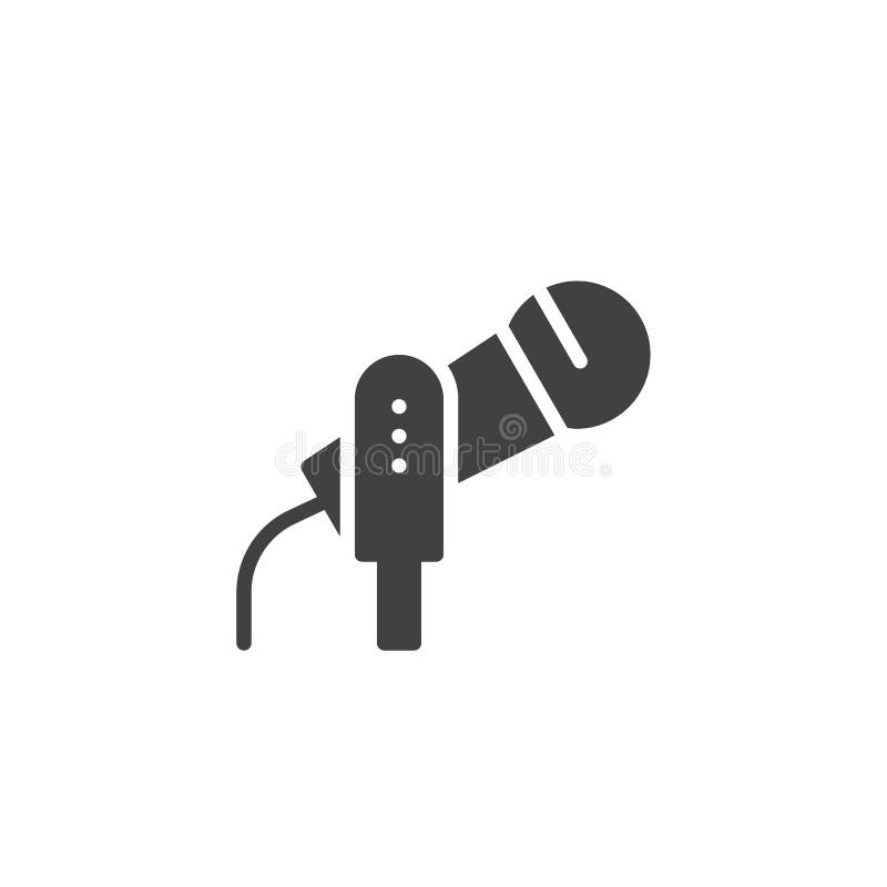 Stage Microphone Vector Icon Stock Vector - Illustration of graphics ...