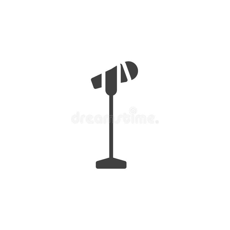 Stage Microphone Vector Icon Stock Vector - Illustration of sign ...