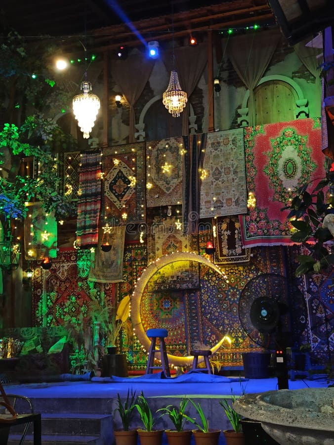 A Stage with Middle Eastern Decorations in the City of Toea Semarang ...