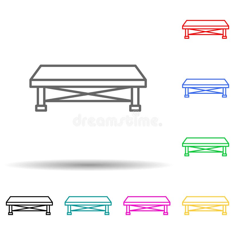 Stage Multi Color Style Icon. Simple Thin Line, Outline Vector of ...