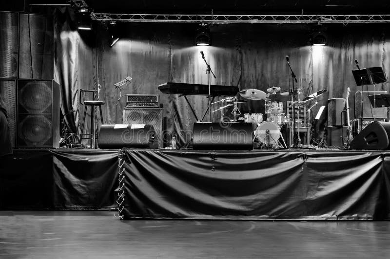 Stage with Musical Instruments Stock Photo - Image of equipment, live ...