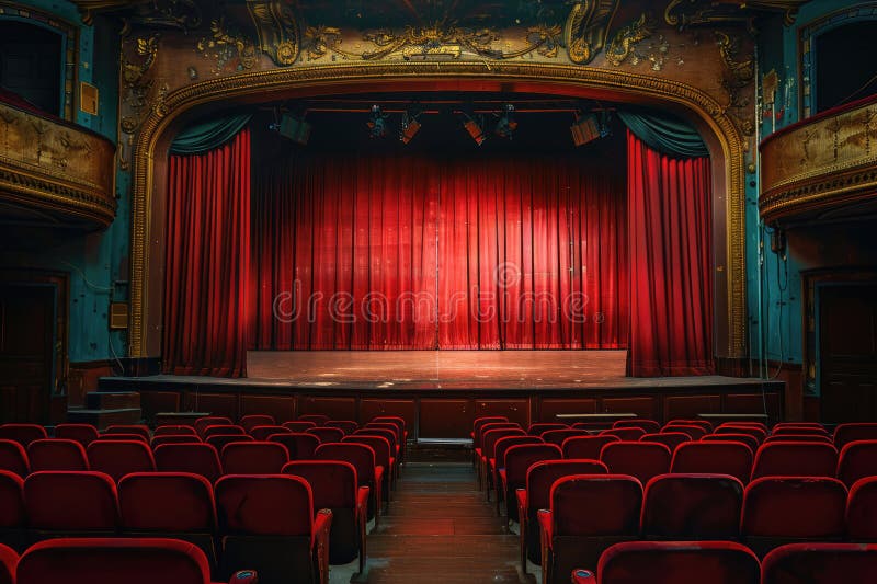 Stage of the Old Theater Overlooking the Auditorium Stock Photo - Image ...