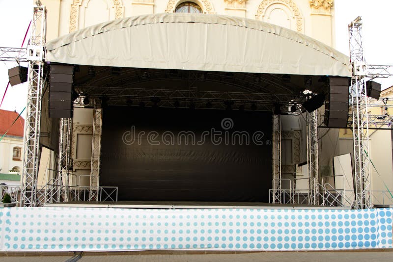 Stage for Outdoor Performances in the City Stock Image - Image of ...