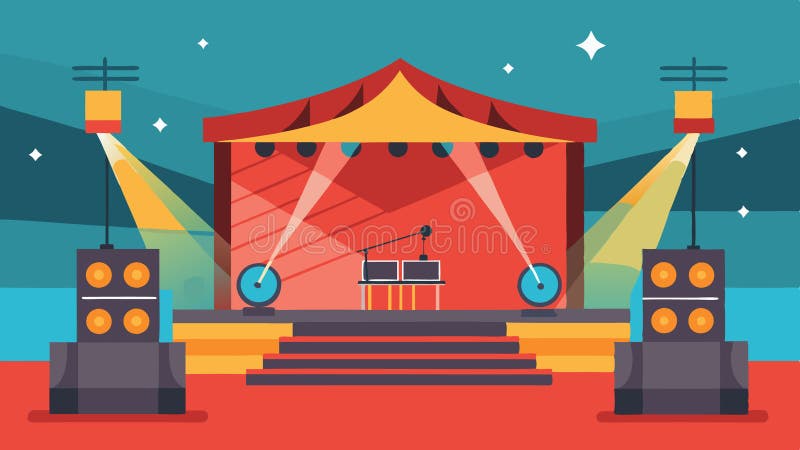 A Stage for Performances and Presentations Complete with Lighting and ...