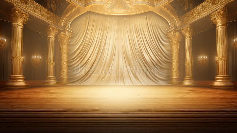 Stage Perspective Podium Background Stock Illustration - Illustration ...