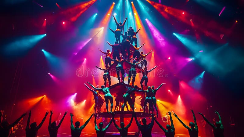 Stage Photography Night Energy Generative AI Stock Illustration ...