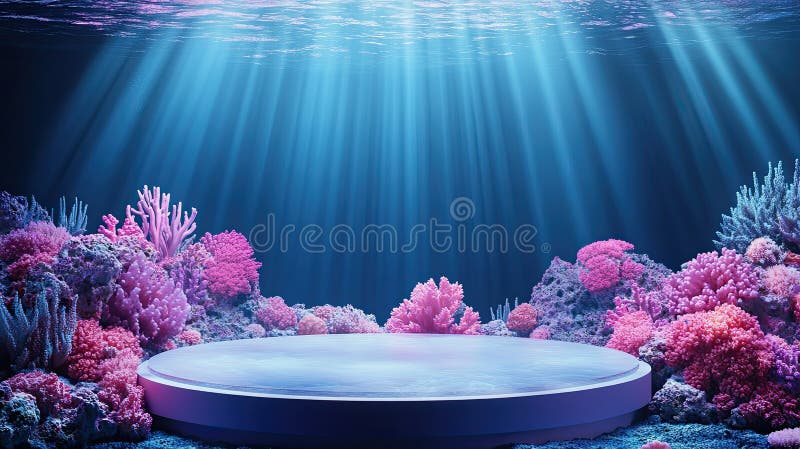 The Stage Platform is Designed with a Circular Underwater Coral ...