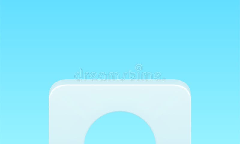 Stage Platform Smooth Angled Rectangular Pedestal with Arch 3d Decor ...