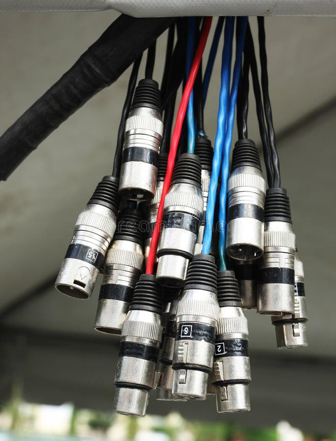 Stage plugs bundle stock image. Image of connections - 20041339
