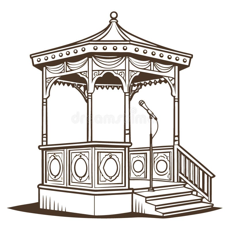 Stage Podium for a Circus Platform Vintage Light Circle Stand for ...