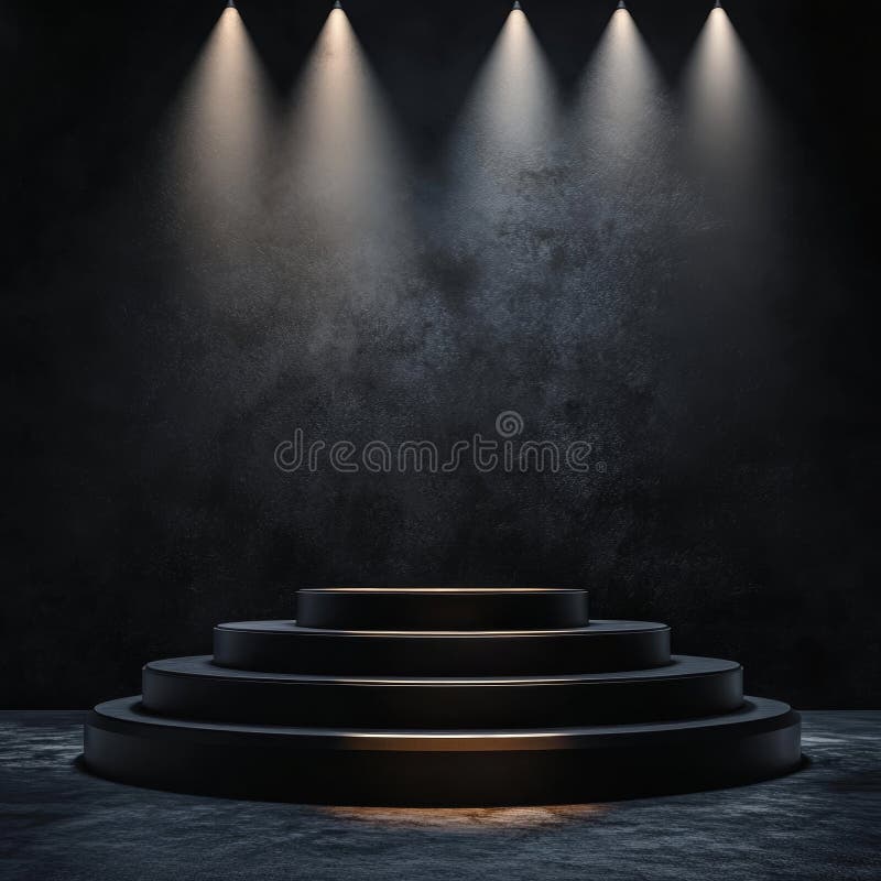 Stage Podium with Lighting, Stage Podium Scene with for Award Ceremony ...