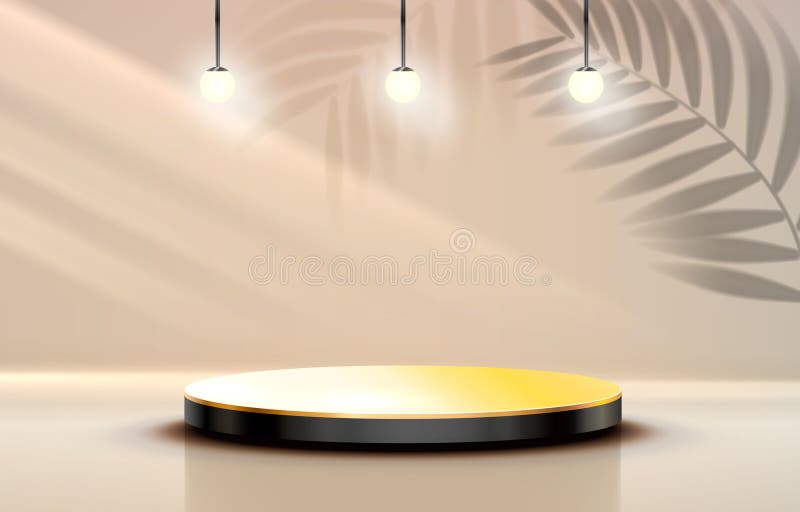 Vip podium with lighting stock vector. Illustration of crown - 284509651