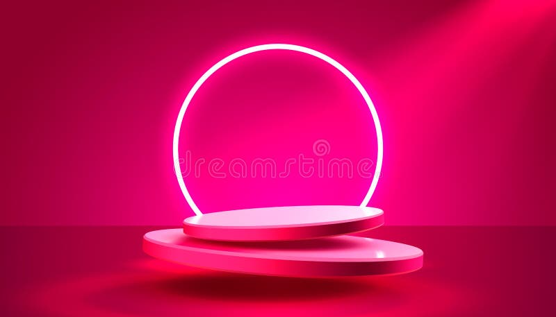 Stage Podium with Lighting, Stage Podium Scene with for Award, Decor ...