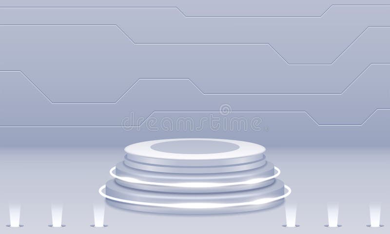 Stage Podium Scene with for Award Ceremony Stock Vector - Illustration ...