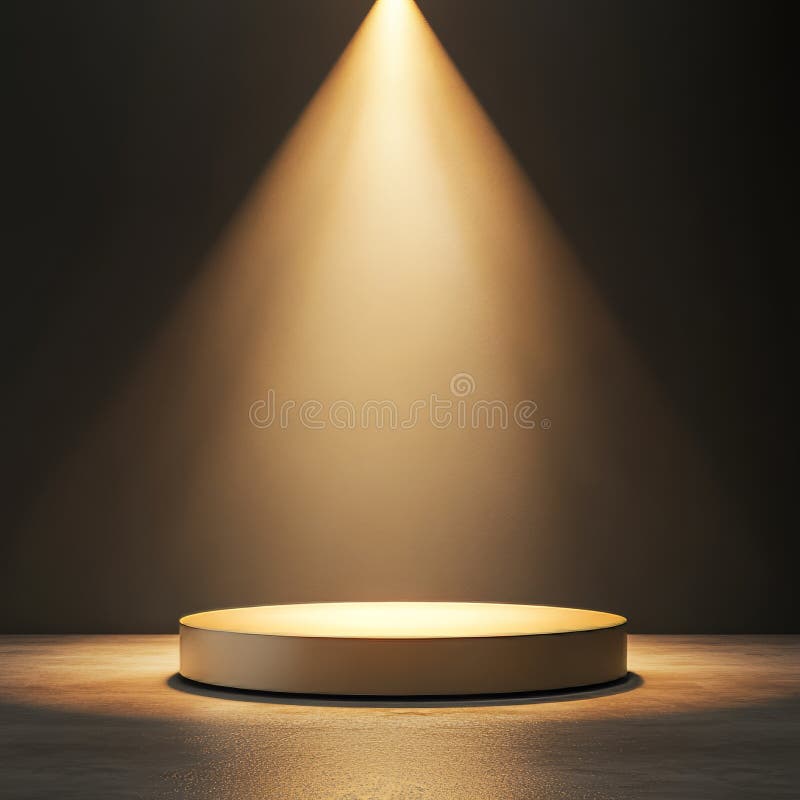 Stage Podium Scene with for Award Ceremony Illuminated Stock ...