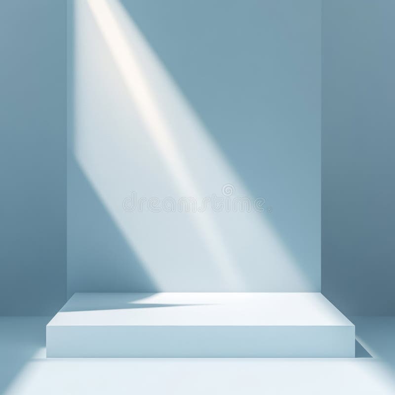 Stage Podium Scene with for Award Ceremony Illuminated by Spotlight ...