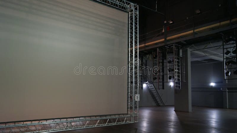 Stage projection screen. stock photo. Image of spotlights - 290359168