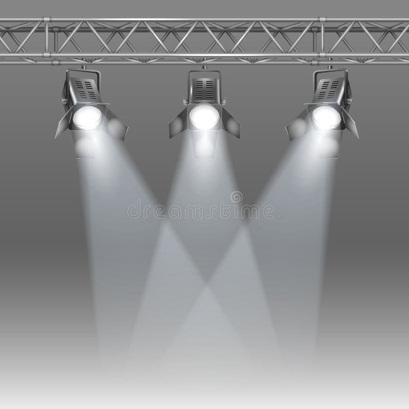 Show Projectors and Stage Background Stock Illustration - Illustration ...