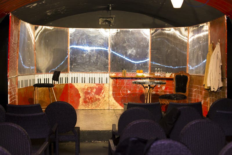 Underground Theatre Stage in an Old Building Basement Stock Image ...