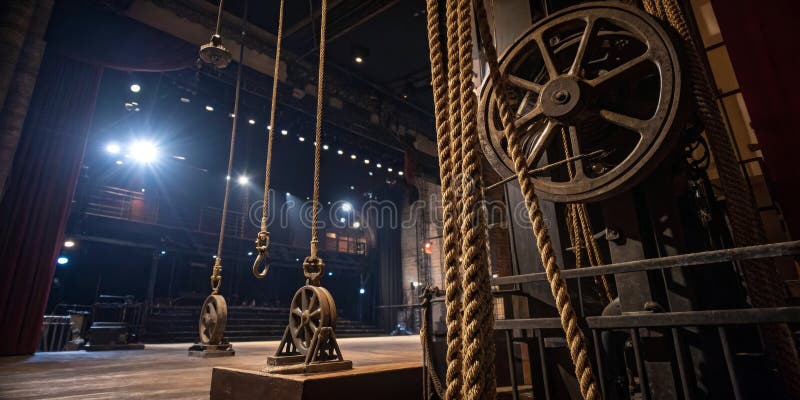 Stage Rigging System Showcases Intricate Design in an Empty Theater ...