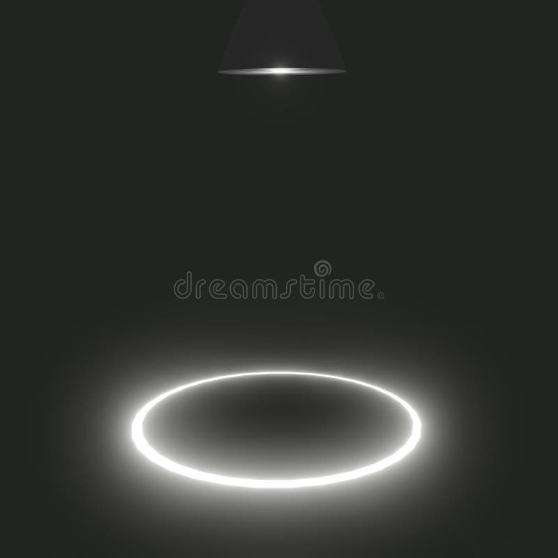 Stage with Ring Light on the Floor Stock Illustration - Illustration of ...