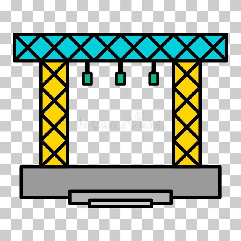 Stage Scene Constructions Icon, Web Frame Podium Sign, Show Design ...