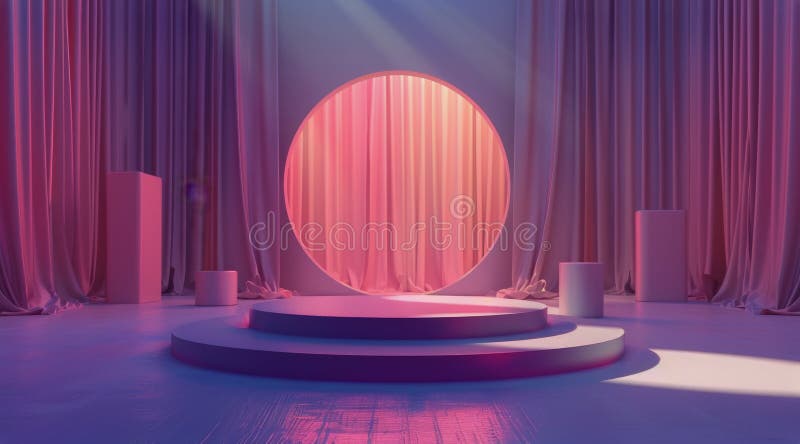 Circular Stage Set Design stock image. Image of presentation - 310291627