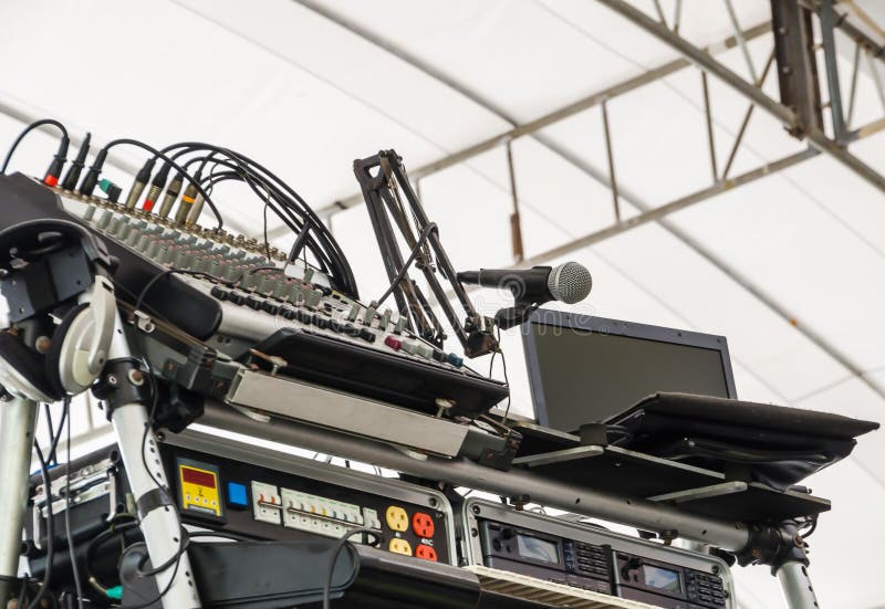 Stage Set for Music Festival. Stock Image - Image of scale, audio: 50837135