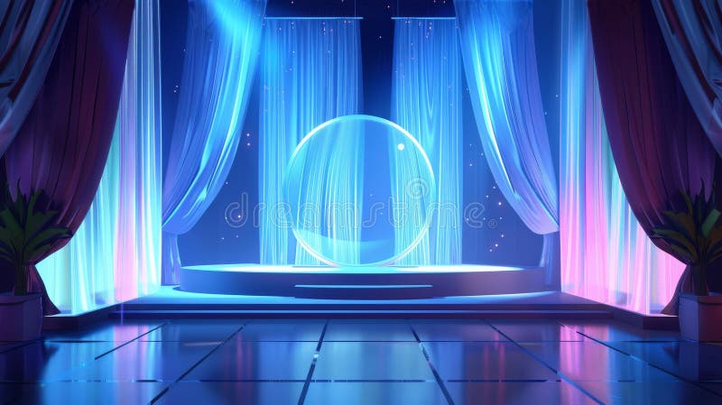 Stage Set with Translucent Curtains for Dynamic Scene Shifts, Ai ...