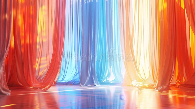 Stage Set with Translucent Curtains for Dynamic Scene Shifts, Ai ...