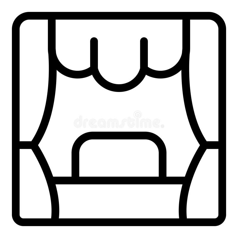 Stage Show Icon Outline Vector. Puppet Theater Stock Vector ...