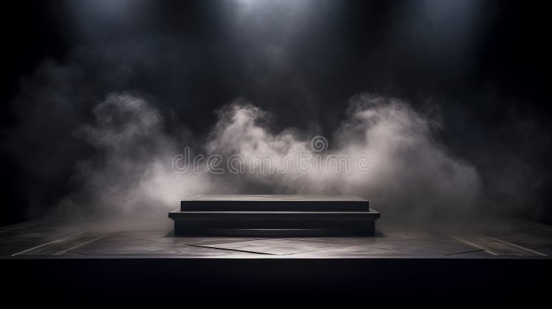 A Stage with Smoke Coming Out of it Stock Image - Image of dramatic ...