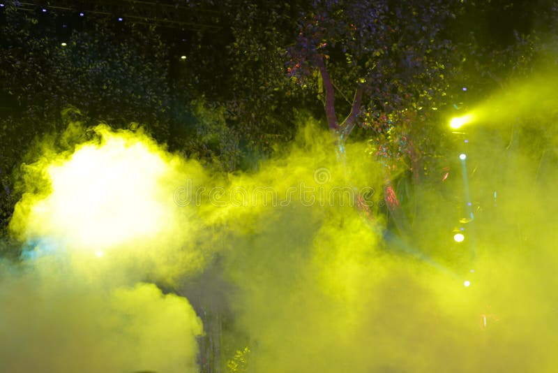 Stage smoke and light stock photo. Image of music, perform - 56021726
