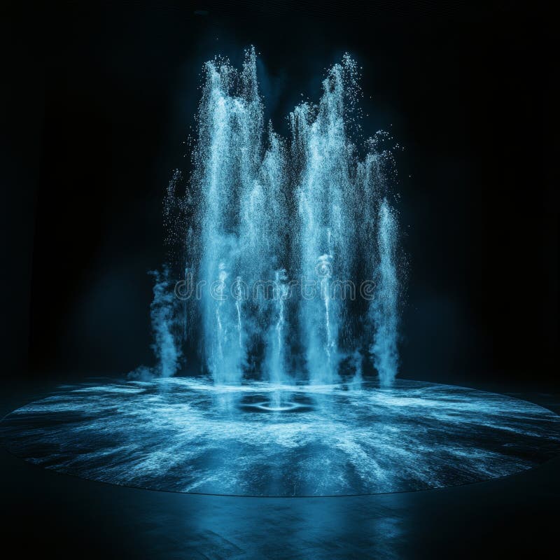 Single Blue Spotlight Illuminates Empty Stage Beam Stock Photos - Free ...