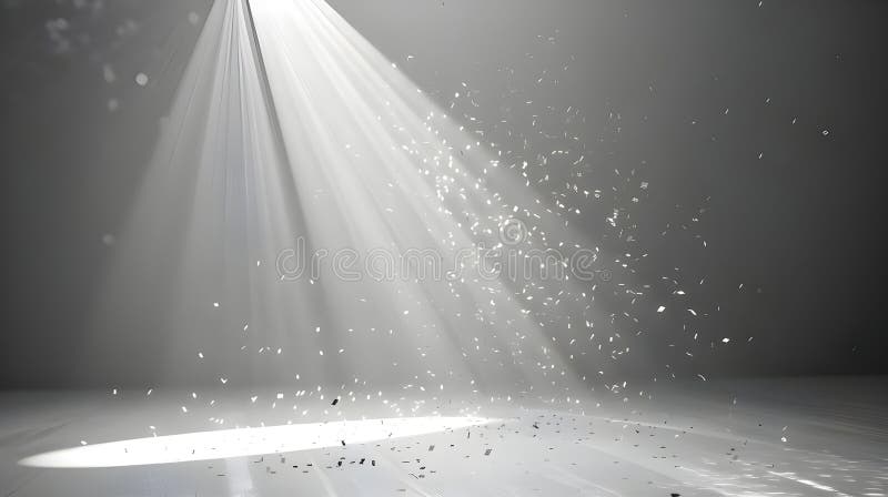 Stage Spot Light with Falling Confetti Ai Generated Stock Illustration ...