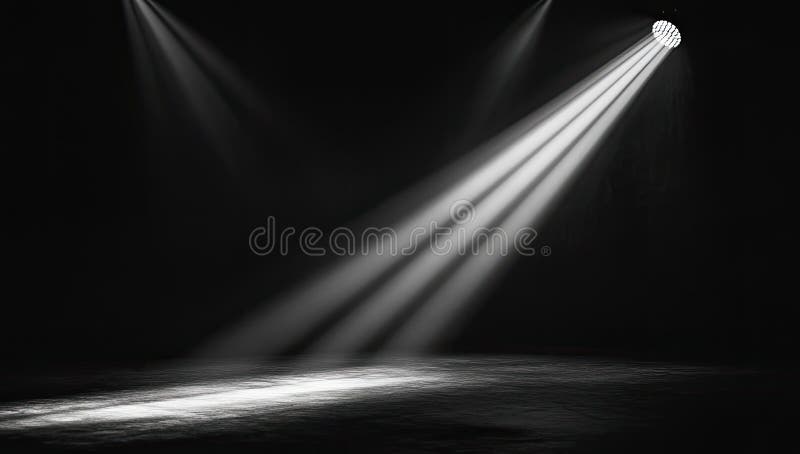 Spotlight on Black Background Stock Illustration - Illustration of ...