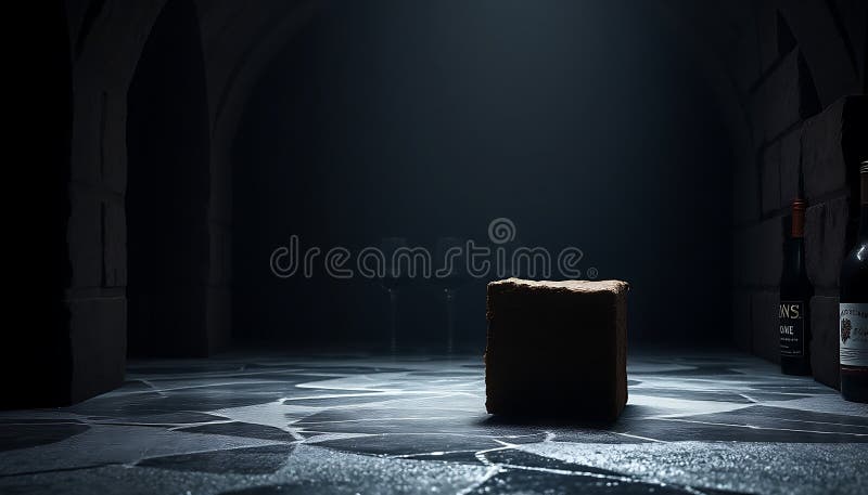 Stage with Spotlight and Box, Theatrical Scene and Performance Space ...