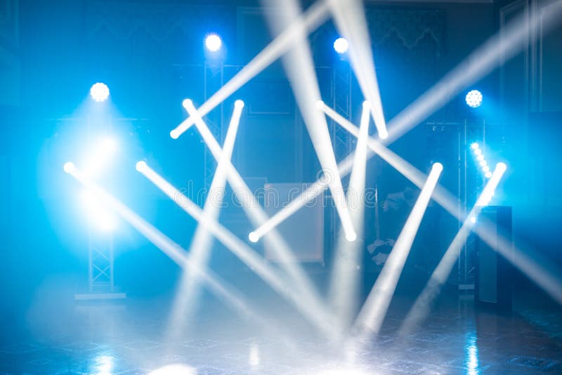Stage Spotlight with Laser Rays Stock Photo - Image of design ...