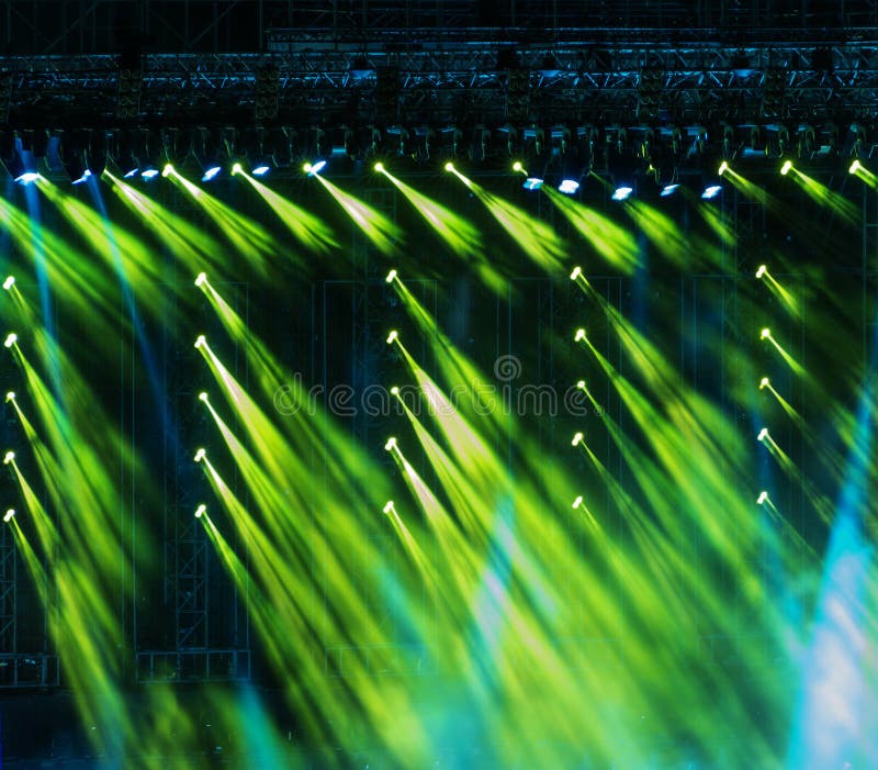 Stage Spotlight with Laser Rays in the Concert Stock Photo - Image of ...
