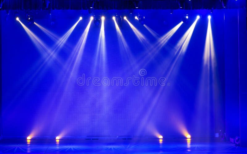 Stage Spotlight with Laser Rays in the Concert Stock Image - Image of ...