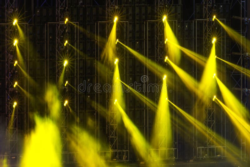 Stage Spotlight with Laser Rays in the Concert Stock Photo - Image of ...