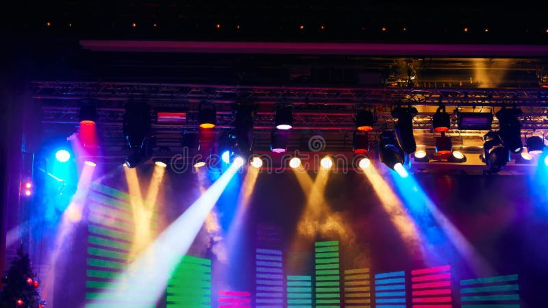 The Stage Spotlight with Laser Rays. Event Concept Stock Image - Image ...