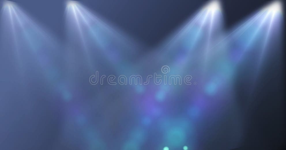 Stage Spotlight Moving Loopable Overlay Template. Stock Illustration ...