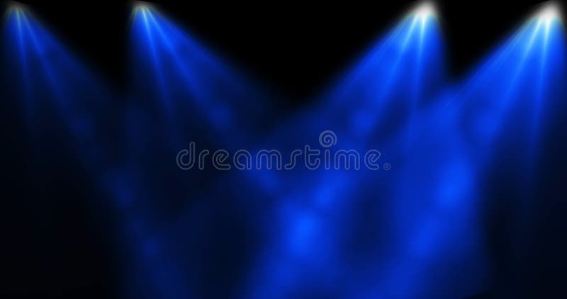 Stage Spotlight Moving Loopable Overlay Template. Stock Illustration ...